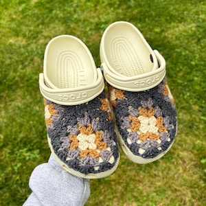 Crochet Granny Square Croc Cover, Shoe Pattern - Instant PDF Download ...