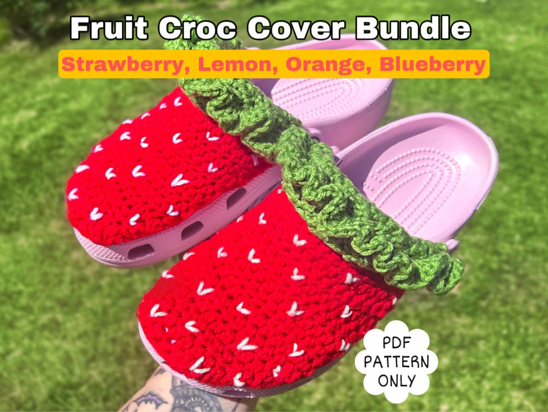 Strawberry Crochet Croc Pattern - Instant Download , Beginner Friendly ...