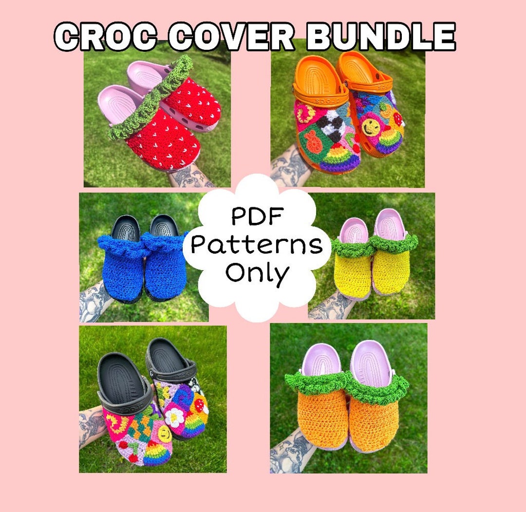 Crochet Croc Cover Pattern Bundle Instant PDF Download, Beginner ...
