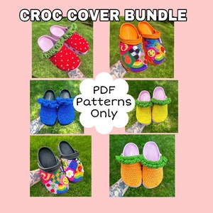 Crochet Croc Cover Pattern Bundle Instant PDF Download, Beginner ...