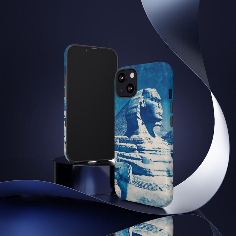 Blue Sphinx Phone Case | Egypt Ancient Pyramid iPhone Case - Etsy