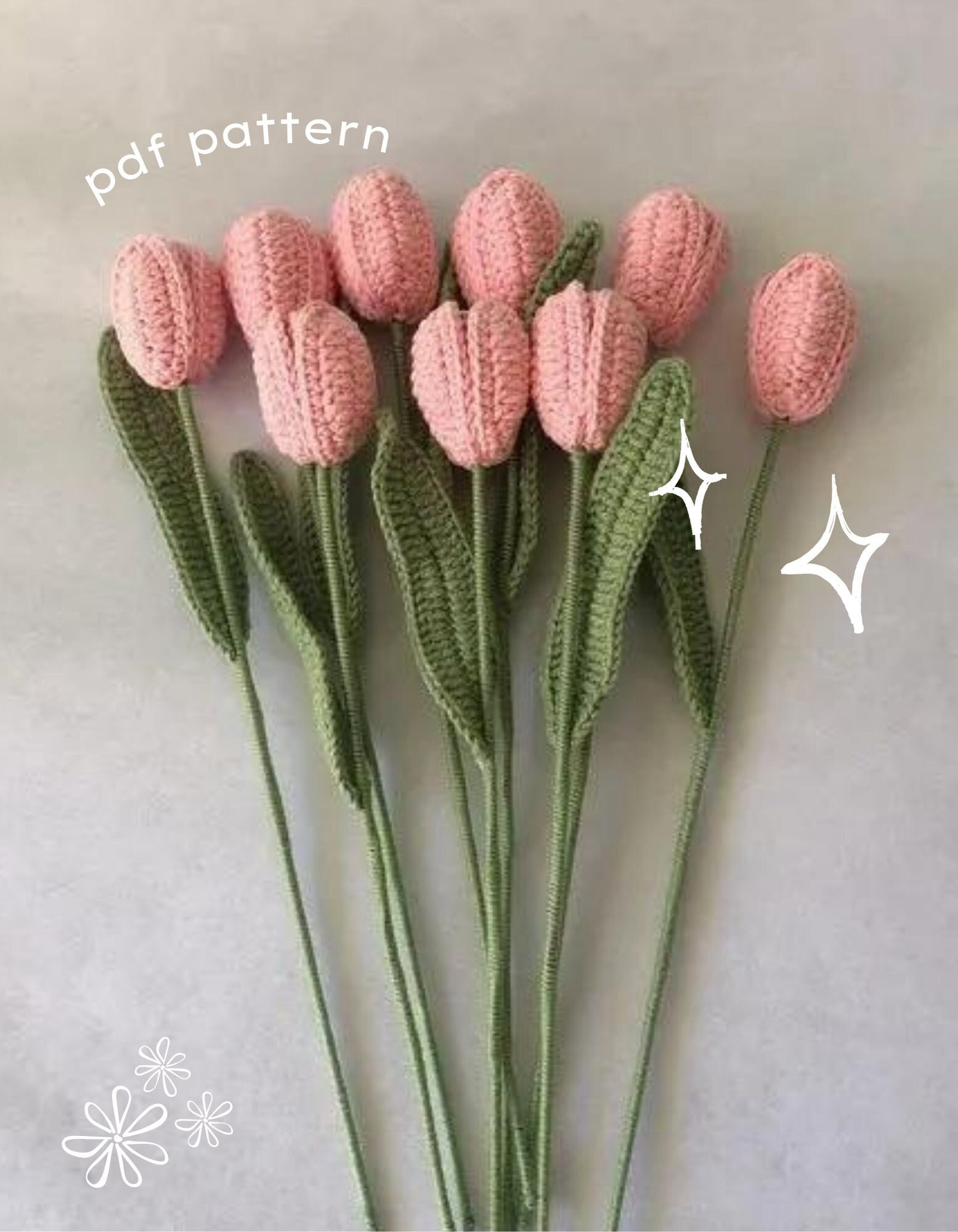 Tulip Crochet Pattern, Amigurumi Patterns, Crochet Pattern PDF, Gift ...