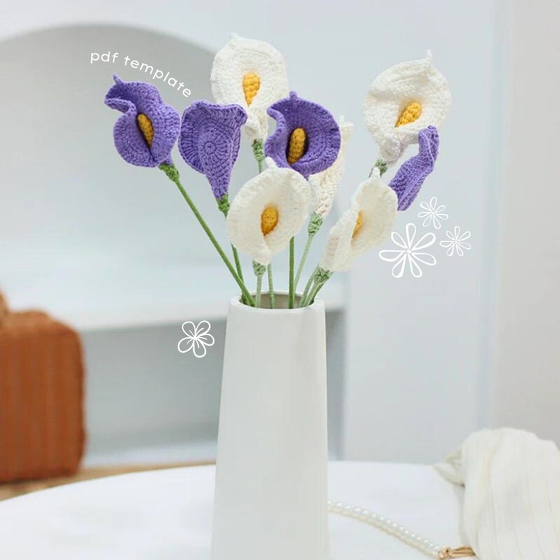 Calla Lily No Sew Crochet Pattern, No Sew Amigurumi Crochet Patterns ...