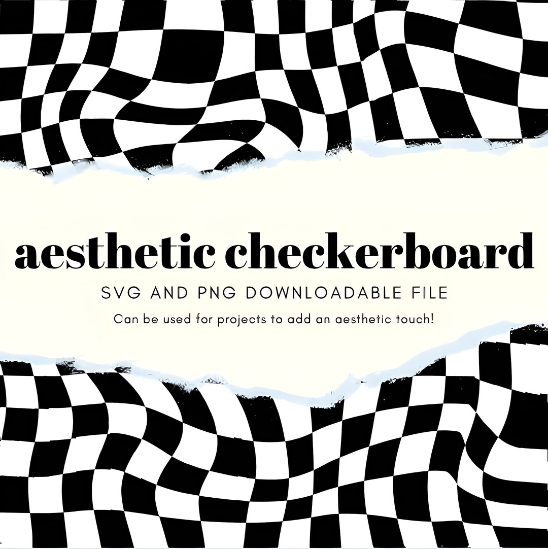 Aesthetic Swirled Checkerboard Png. Svg. File for Use in Designs - Etsy