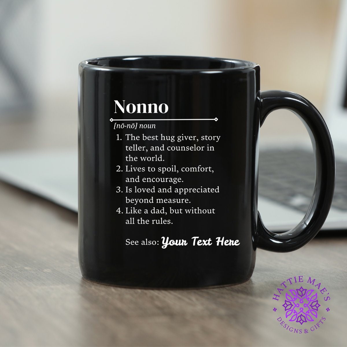 Personalized, Customizable Best Nonno Ever Definition Mug, Unique ...