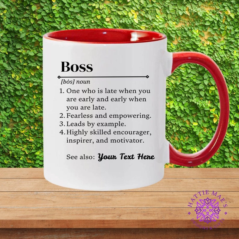 Personalized, Customizable Boss Definition Mug, Funny Office Desk ...