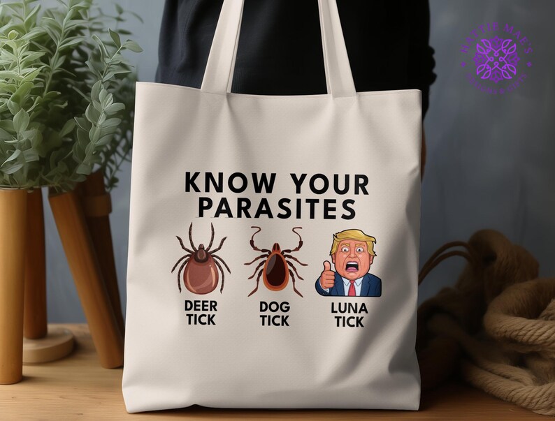 Know Your Parasites Tote Bag Deer Tick Dog Tick Luna Tick Unique Gift ...