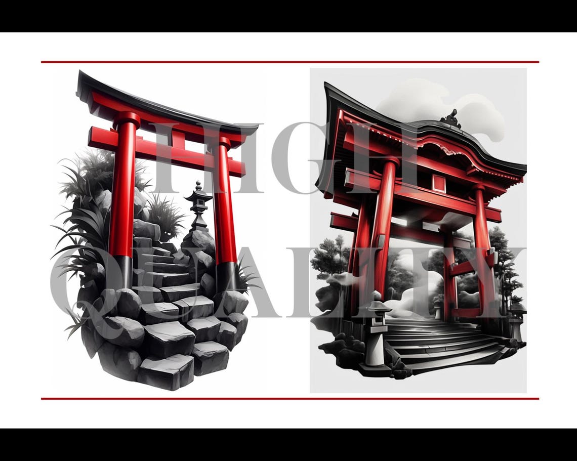 Torii Gate JPG Design Set | 50 High-quality Digital Images | Unique ...