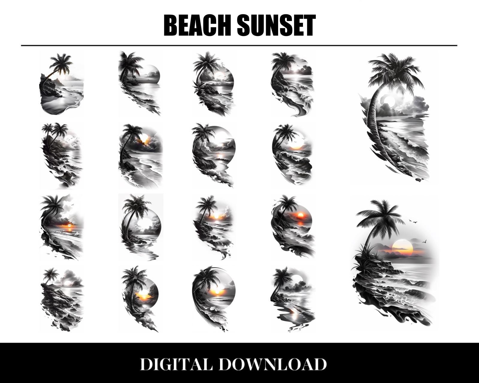 Beach Sunset JPG Design Set | 50 High-quality Digital Images | Stunning ...