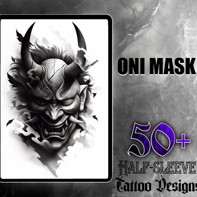 Oni Half Mask - Etsy