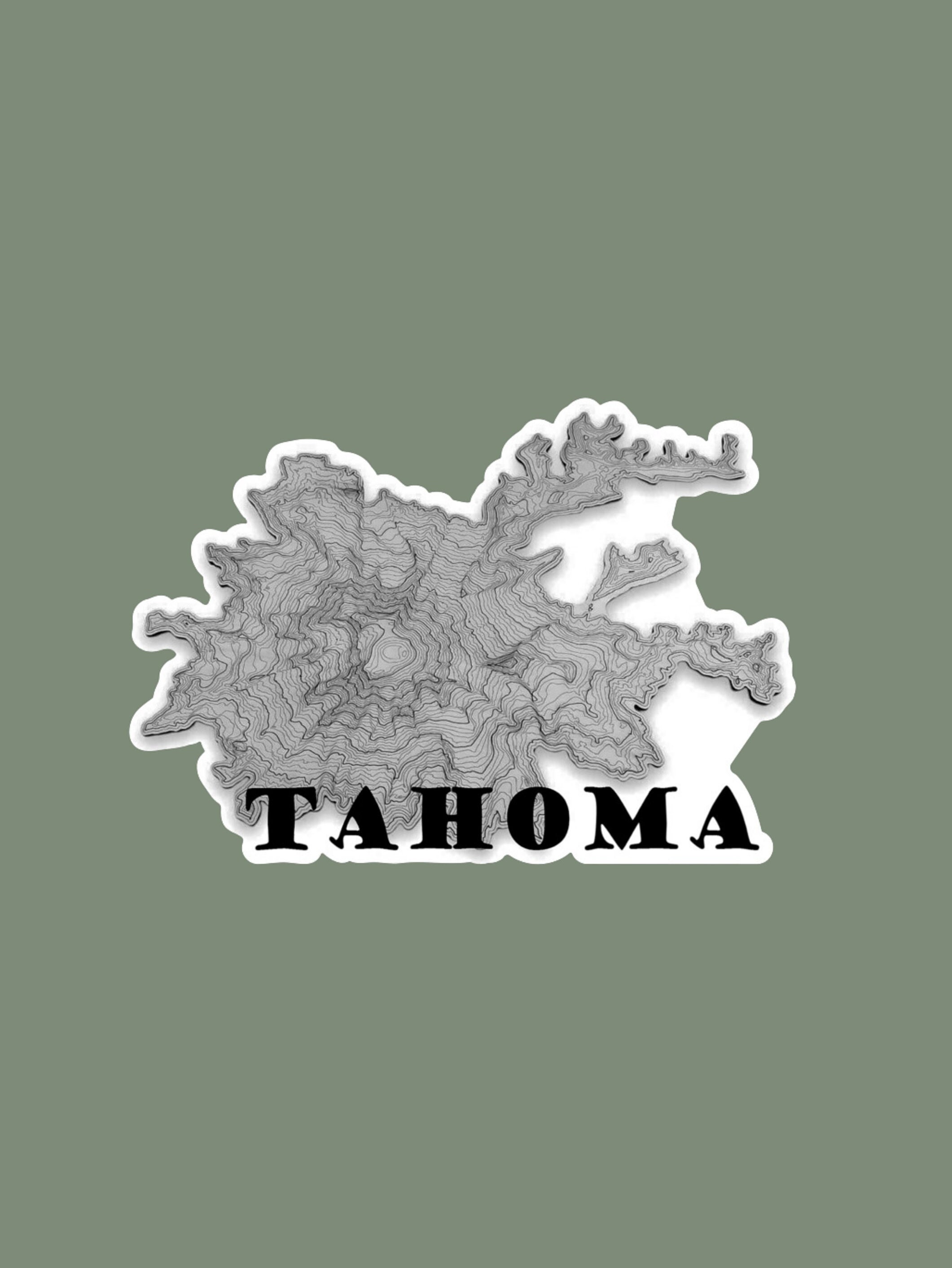 Tahoma Topographical Sticker - Etsy