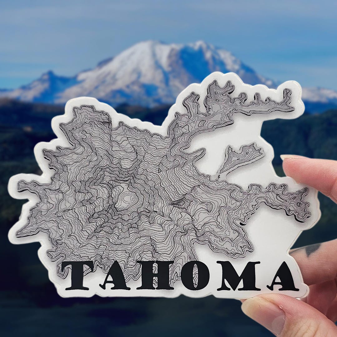 Tahoma Topographical Sticker - Etsy