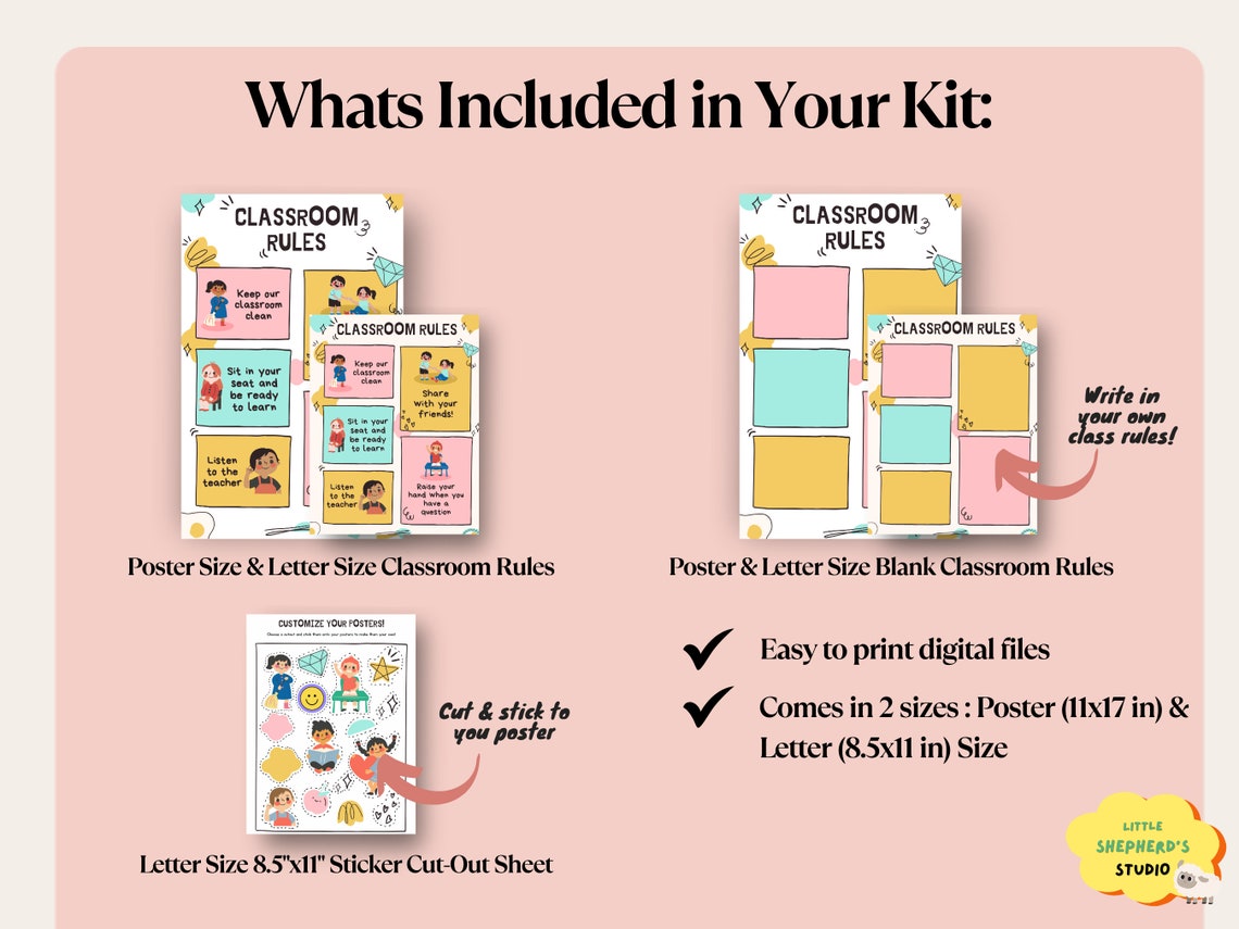 Classroom Rules Poster | Classroom Rules | Classroom Decor | Class ...