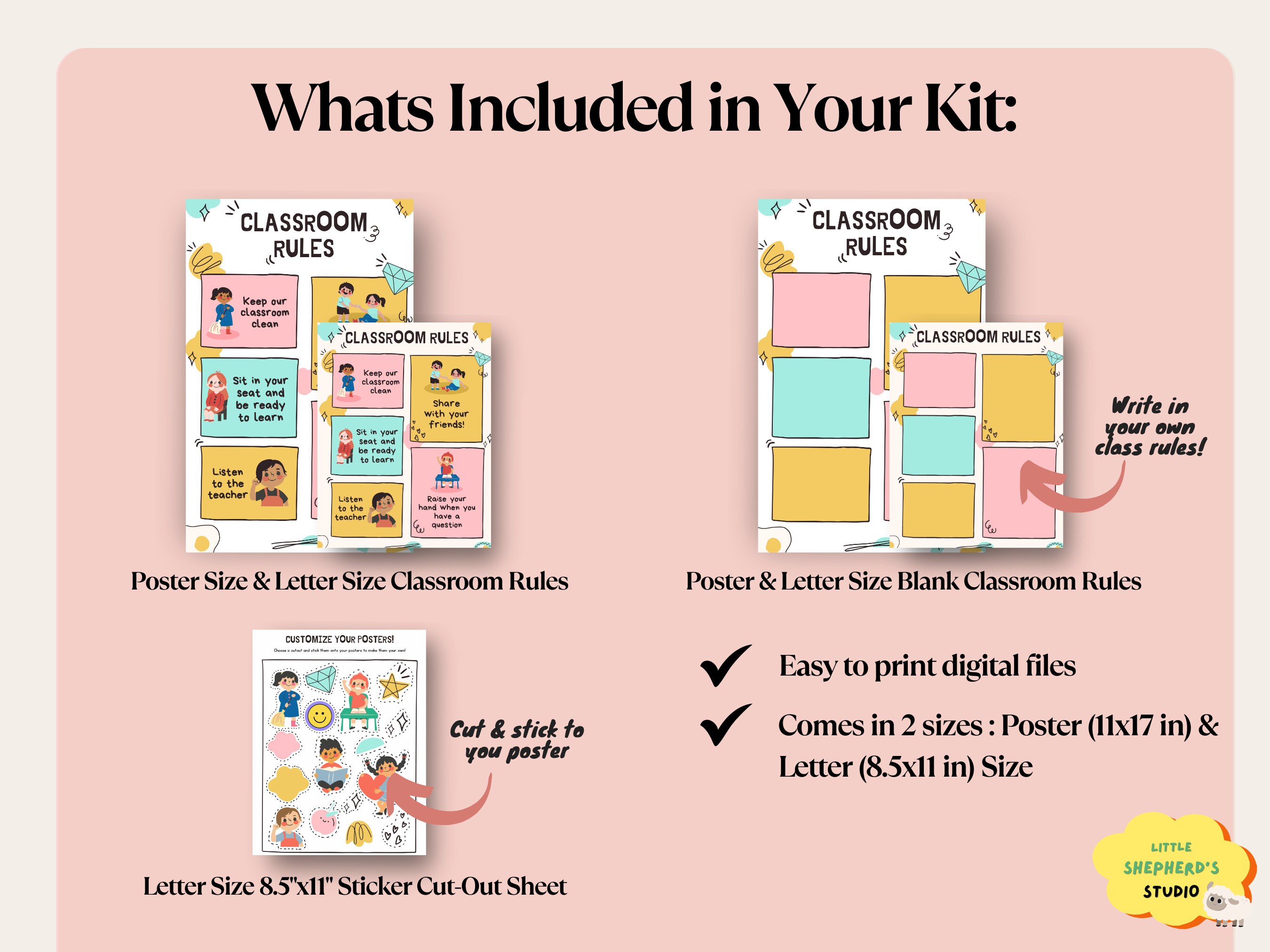 Classroom Rules Poster | Classroom Rules | Classroom Decor | Class ...