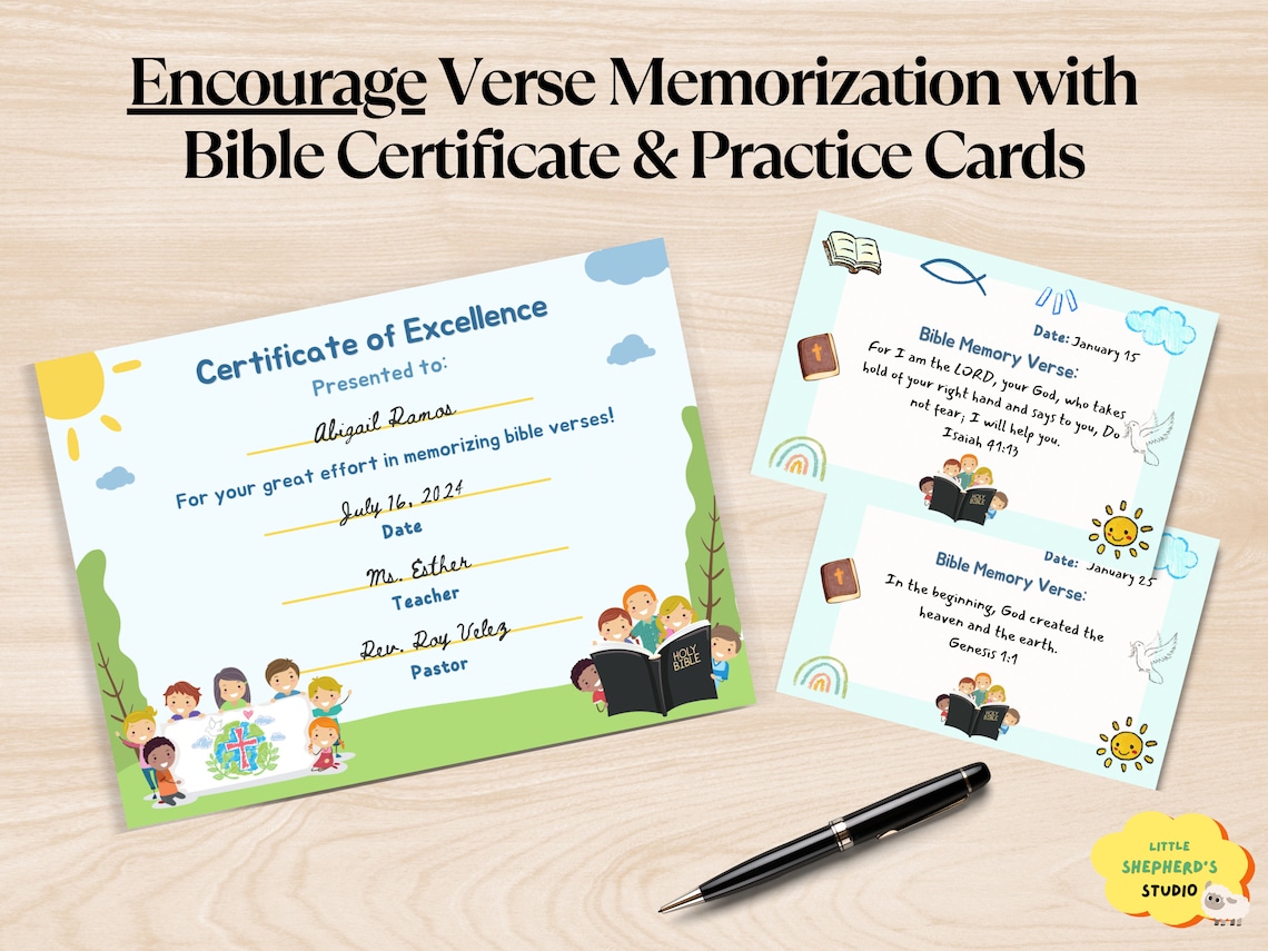 Sunday School Memory Verse Kit | Memory Verse Cards | Memory Verses for ...