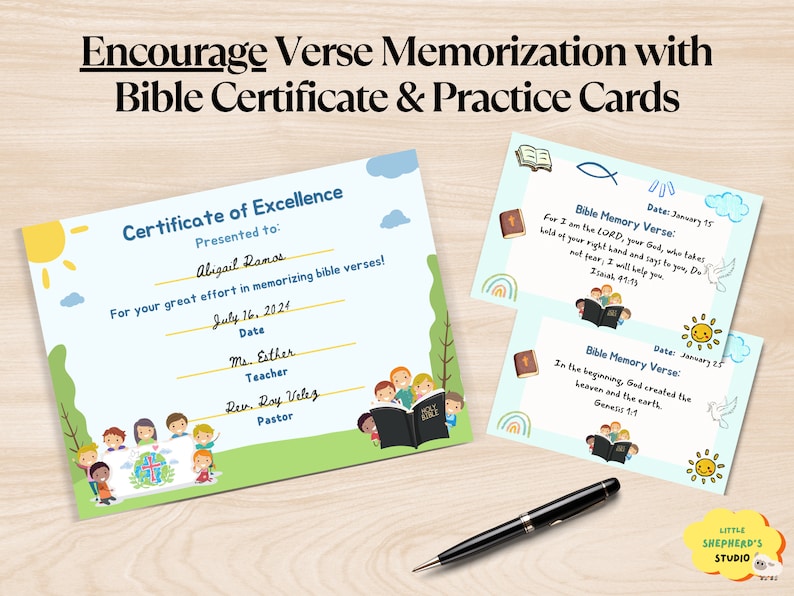 Sunday School Memory Verse Kit | Memory Verse Cards | Memory Verses for ...