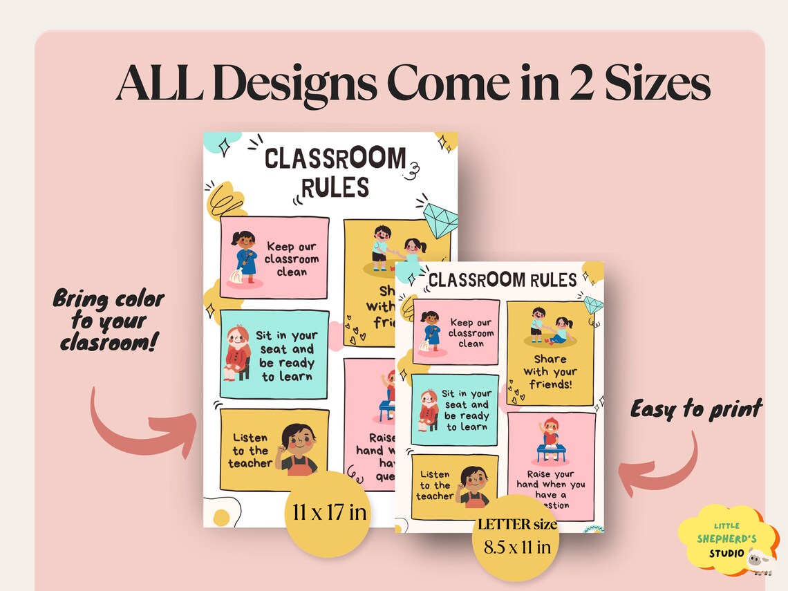 Classroom Rules Poster | Classroom Rules | Classroom Decor | Class ...
