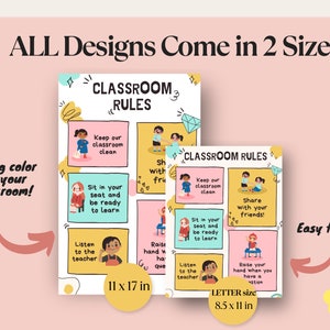 Classroom Rules Poster | Classroom Rules | Classroom Decor | Class ...