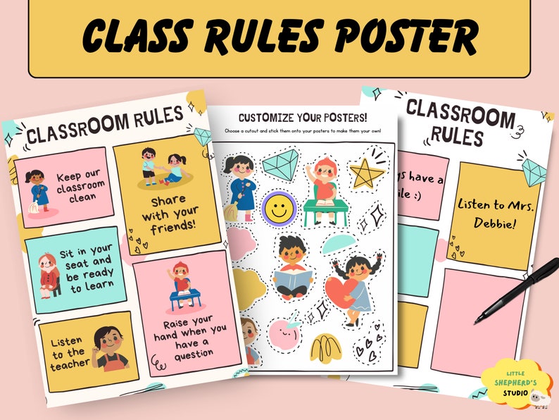 Classroom Rules Poster | Classroom Rules | Classroom Decor | Class ...