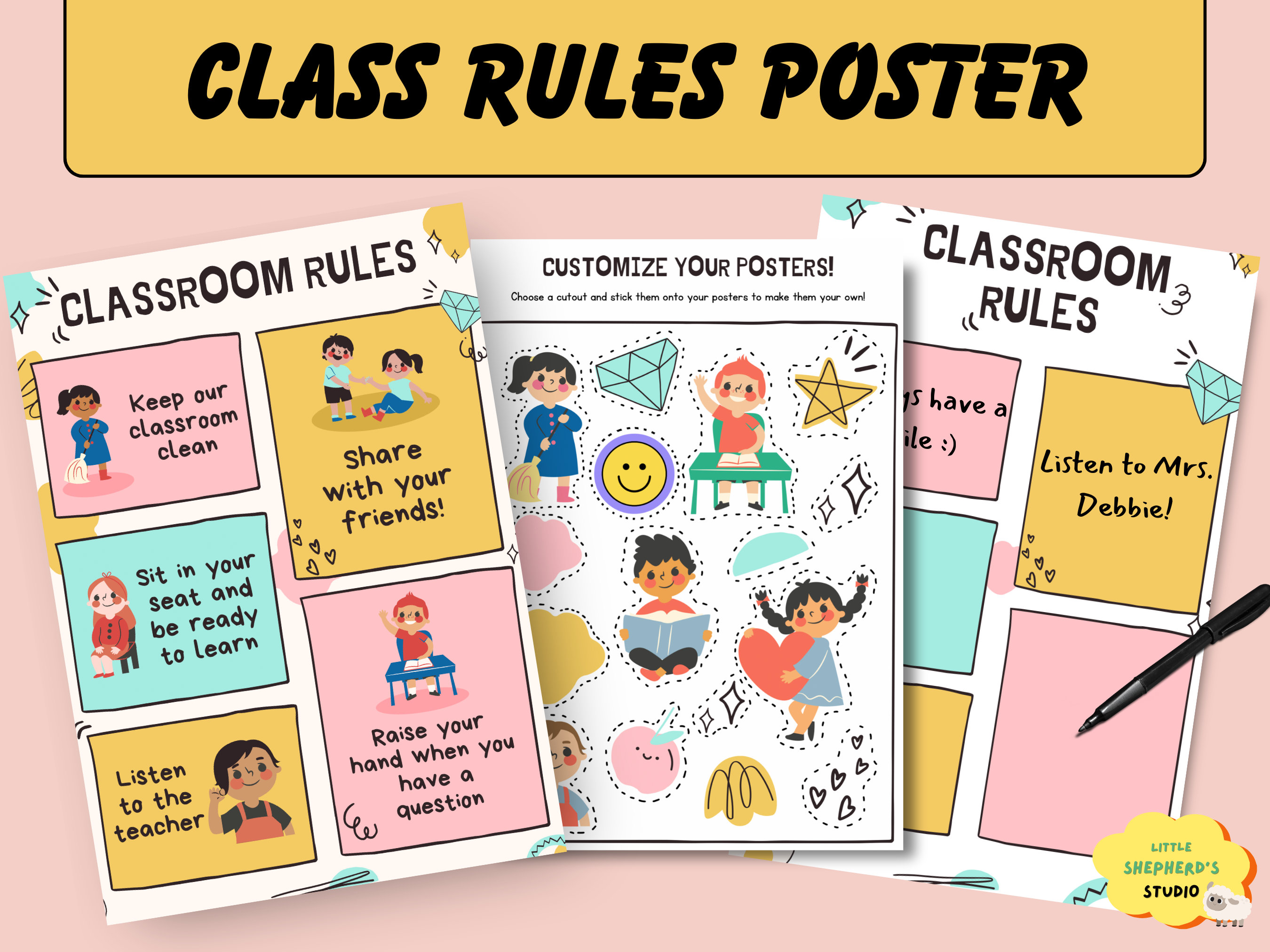 Classroom Rules Poster | Classroom Rules | Classroom Decor | Class ...