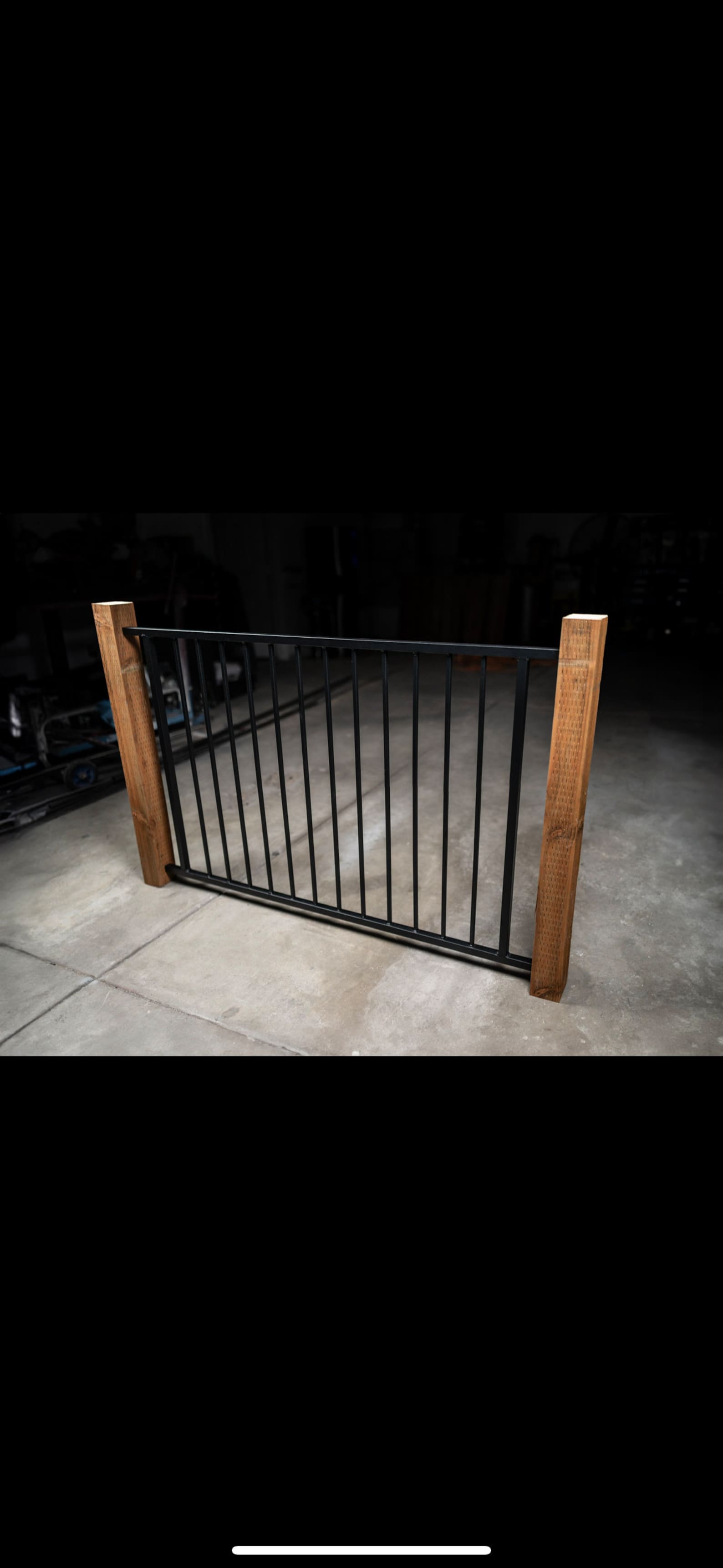 Rustic Wood and Metal Handrail - Etsy