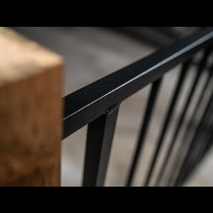 Rustic Wood and Metal Handrail - Etsy