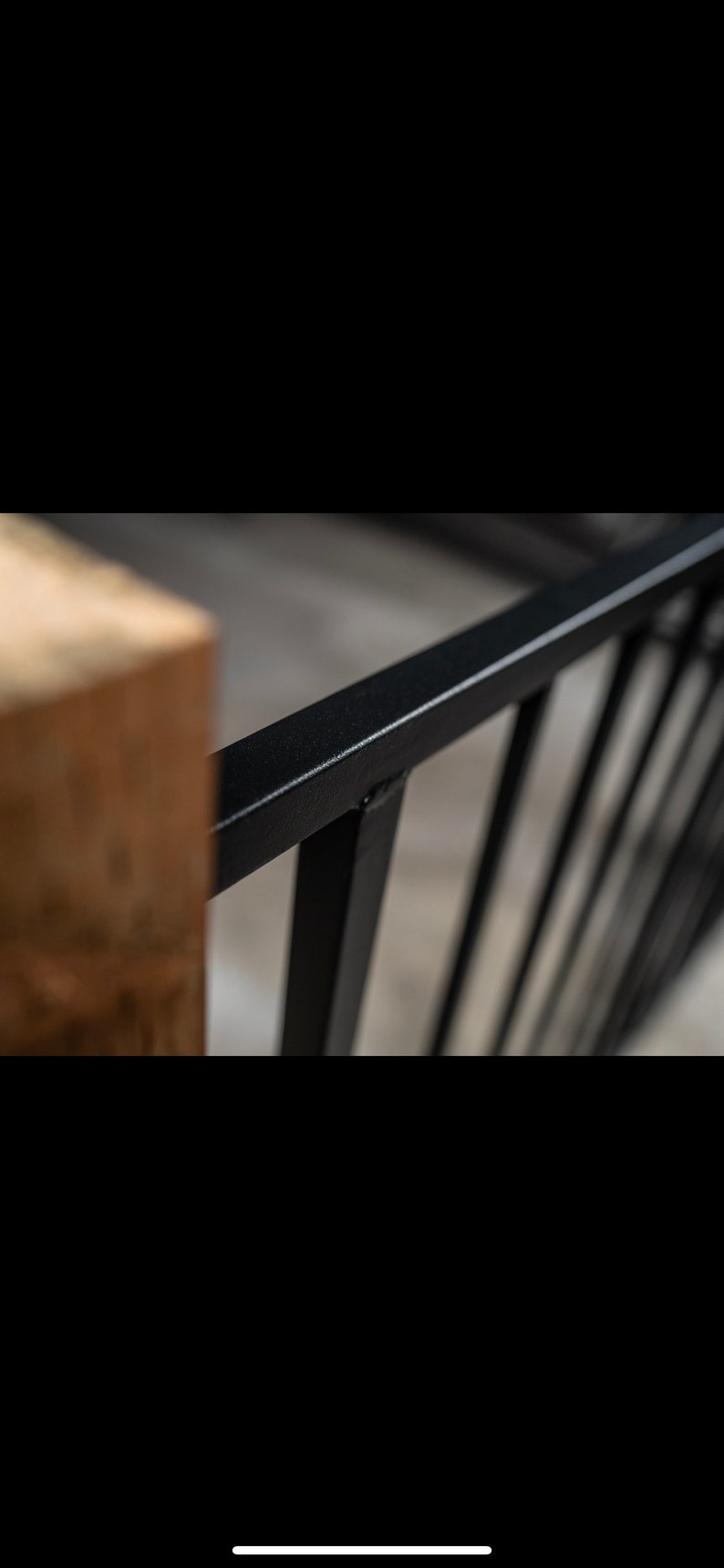 Rustic Wood and Metal Handrail - Etsy