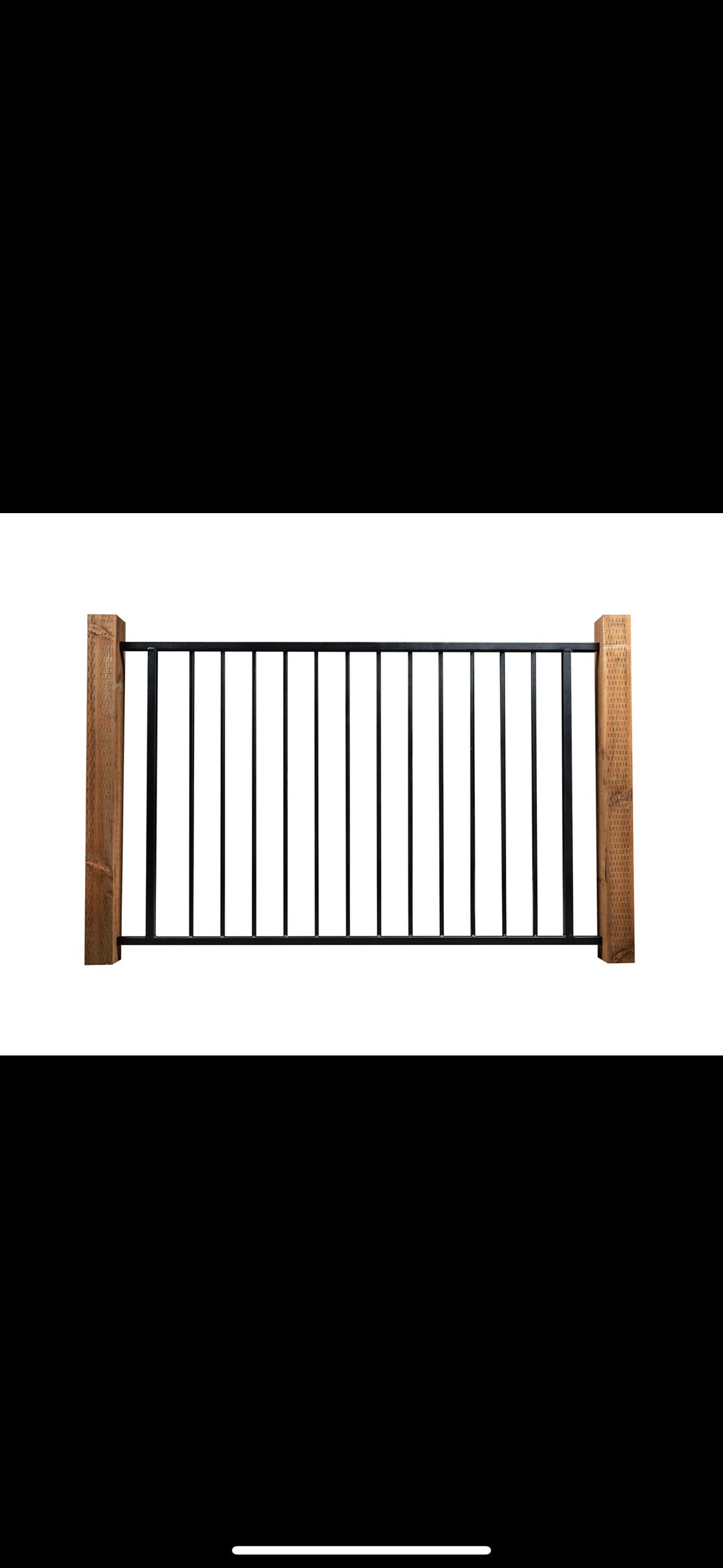 Rustic Wood and Metal Handrail - Etsy