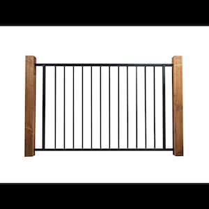 Rustic Wood and Metal Handrail - Etsy