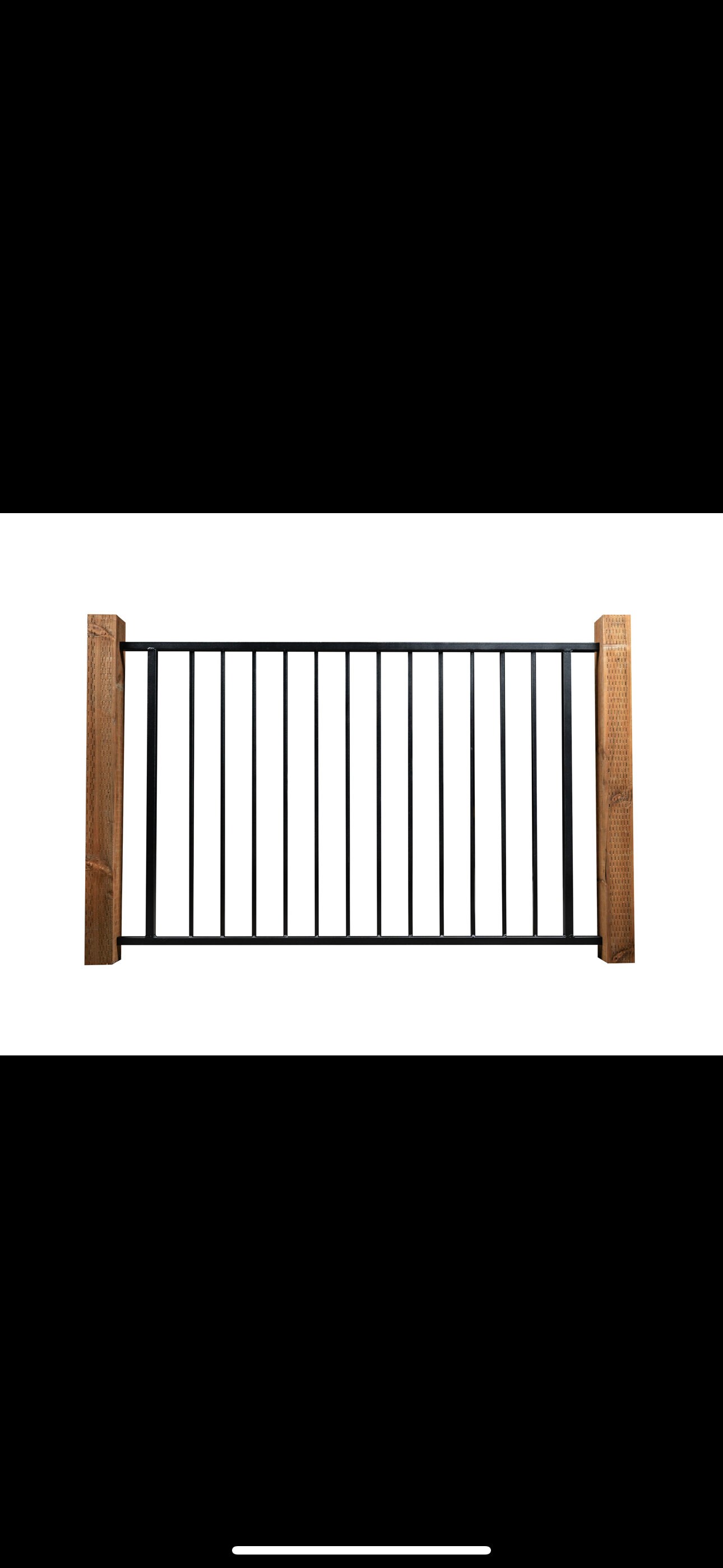 Rustic Wood and Metal Handrail - Etsy