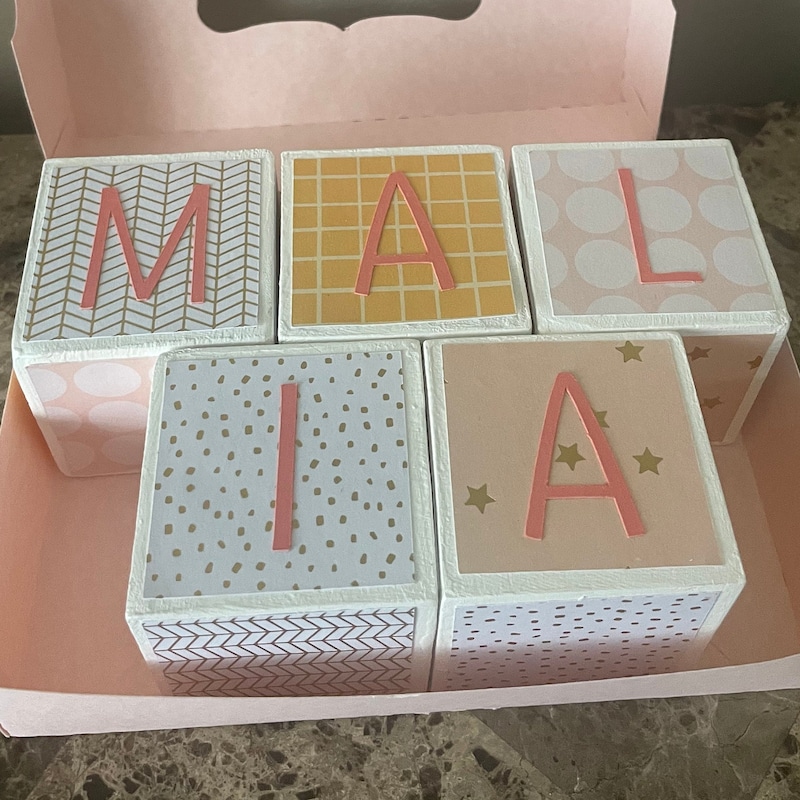 Baby Name Blocks - Etsy
