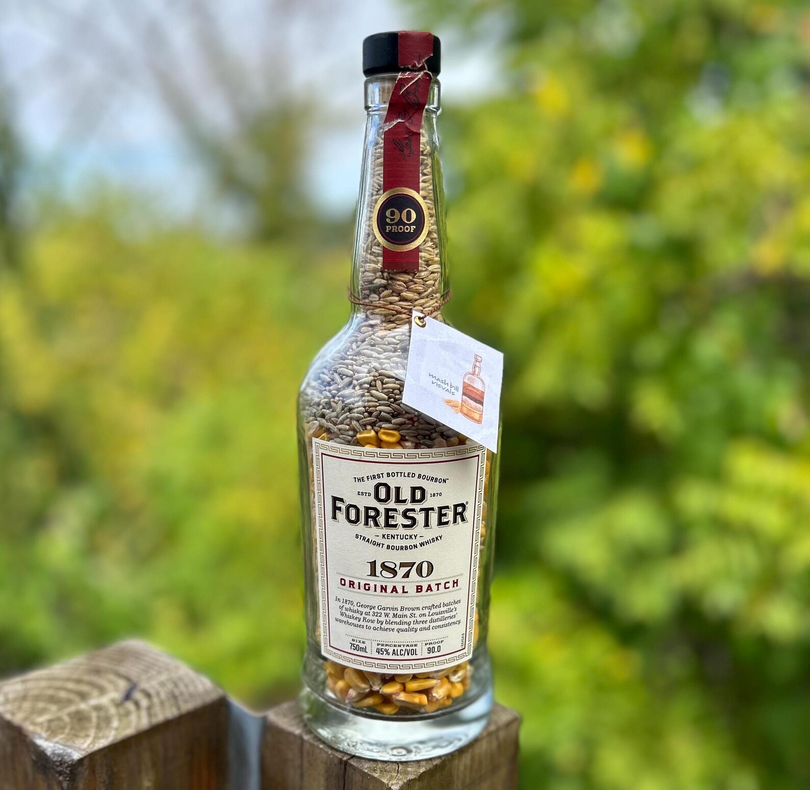 Old Forester 1870 Mash Bill Visualization Bottle - Etsy