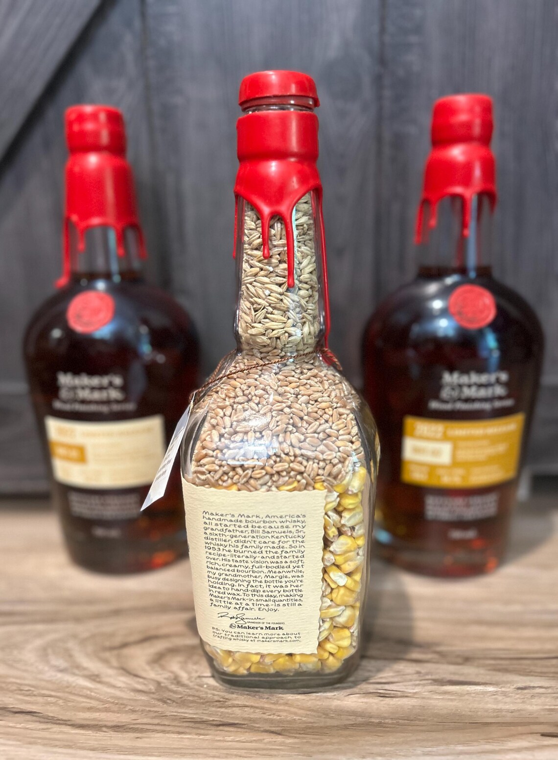 Maker's Mark 1L Mash Bill Visualization Bottle - Etsy