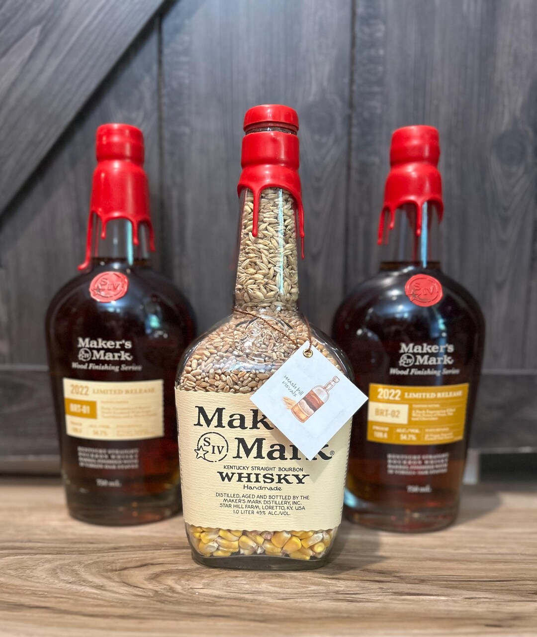 Maker's Mark 1L Mash Bill Visualization Bottle - Etsy