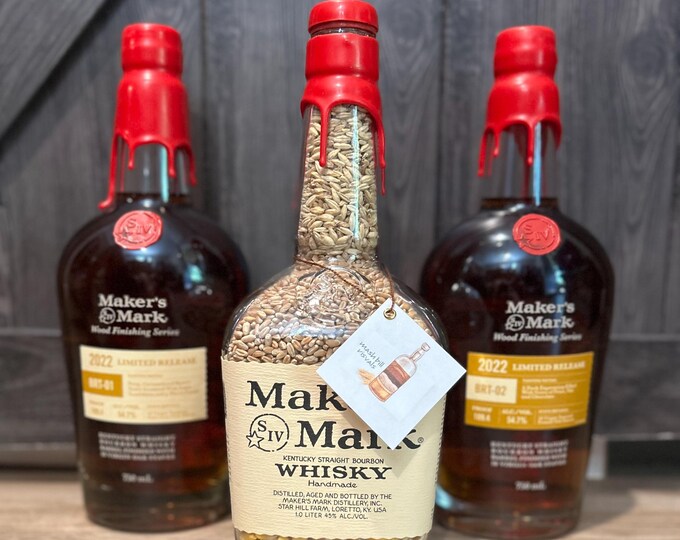 Maker's Mark 1L Mash Bill Visualization Bottle - Etsy