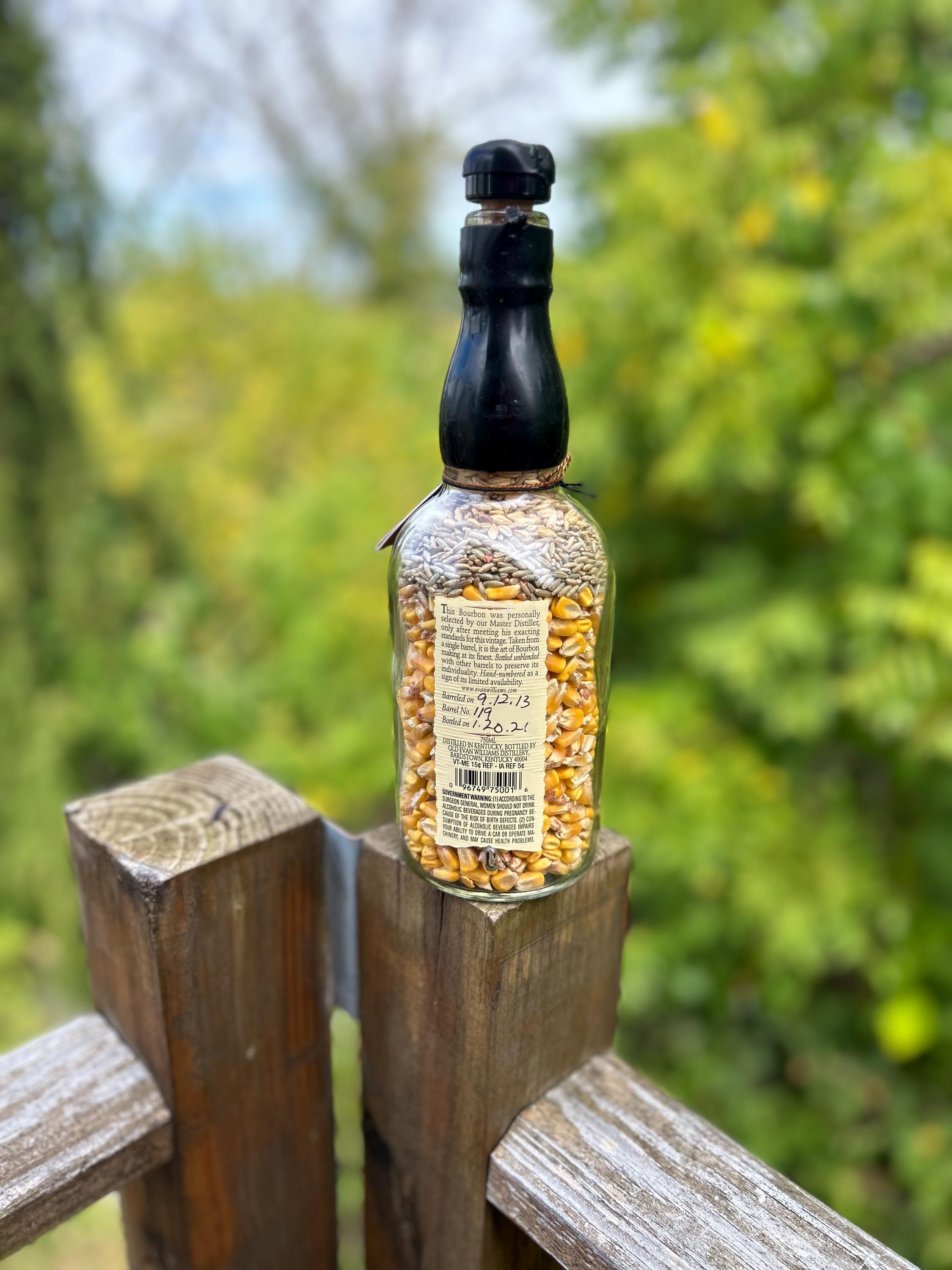 Evan Williams Single Barrel Mash Bill Visualization Bottle - Etsy