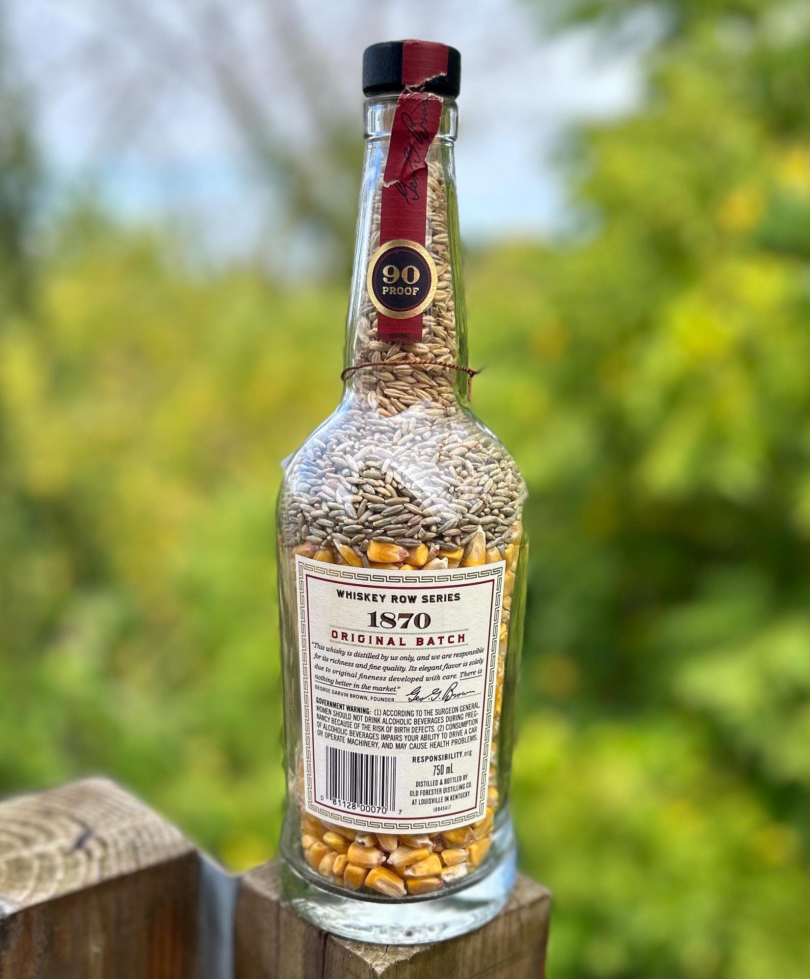 Old Forester 1870 Mash Bill Visualization Bottle - Etsy
