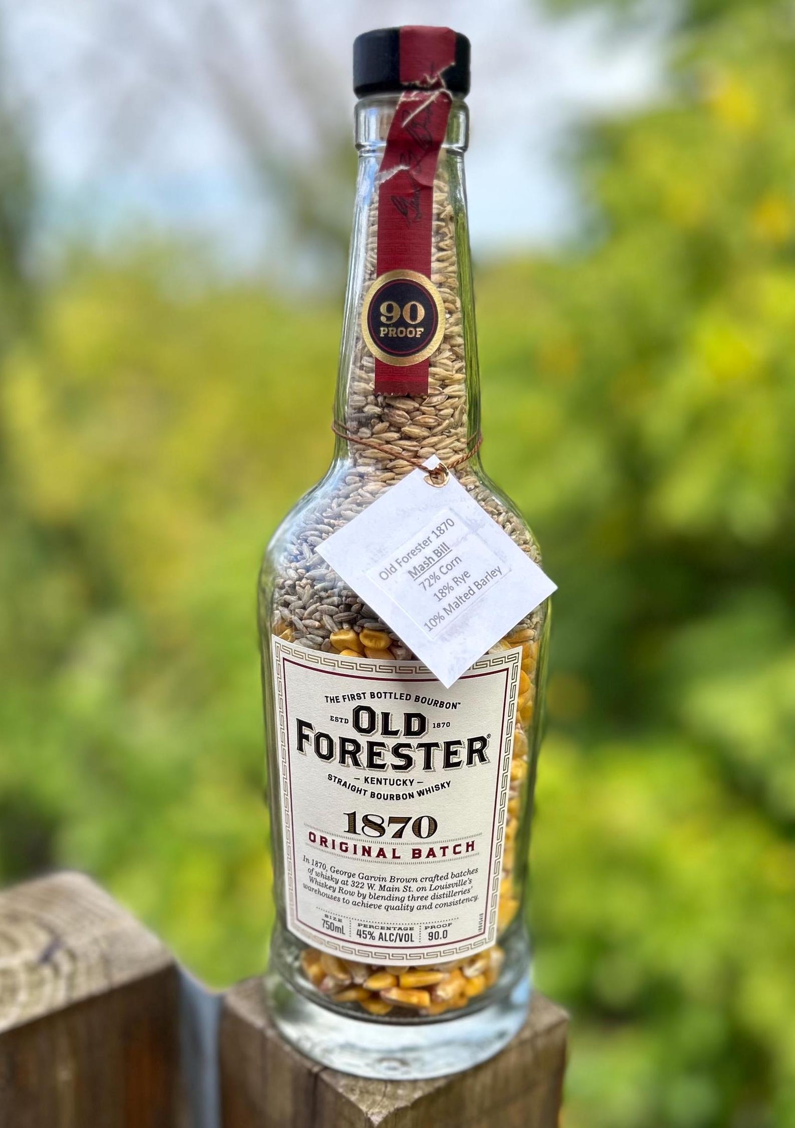 Old Forester 1870 Mash Bill Visualization Bottle - Etsy