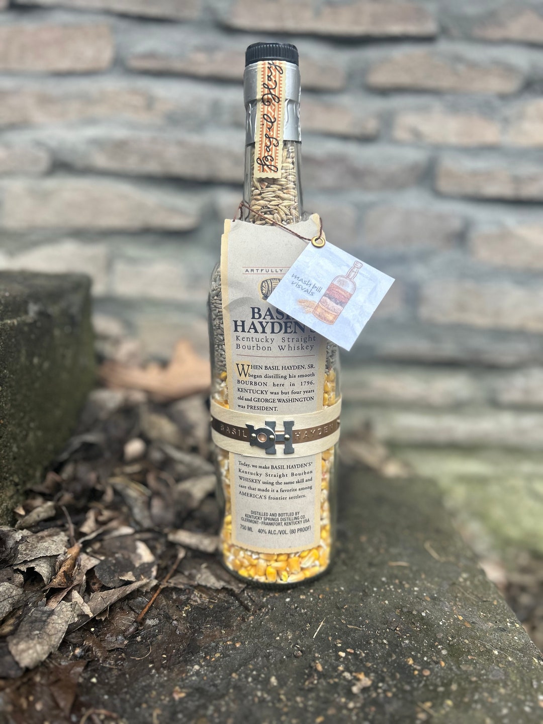 Basil Hayden's Mash Bill Visualization Bottle - Etsy
