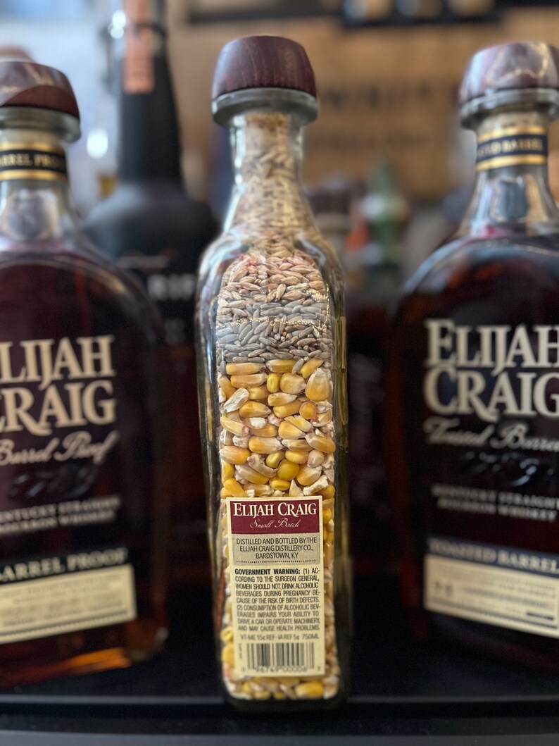 Elijah Craig Small Batch Mash Bill Visualization Bottle - Etsy