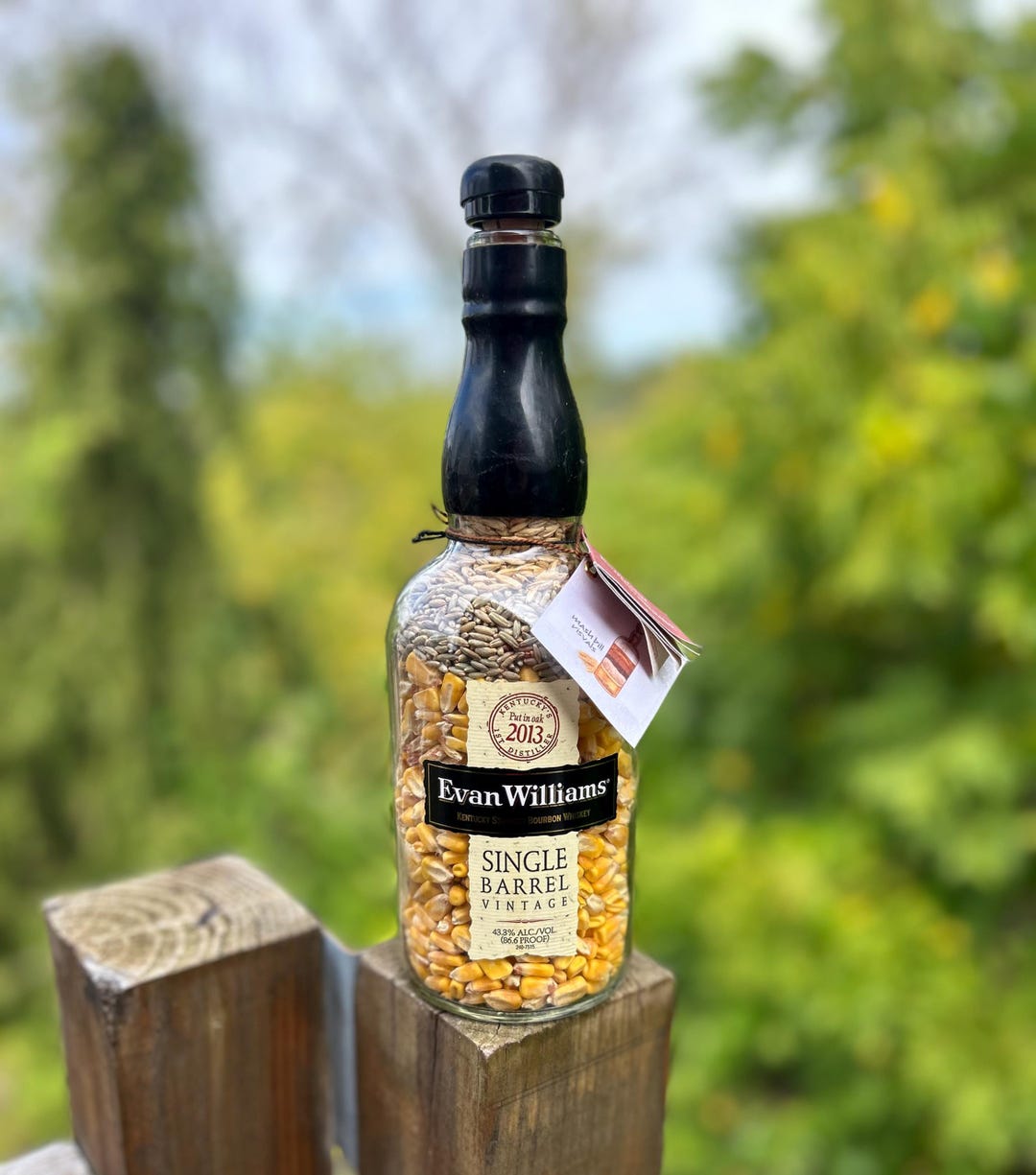 Evan Williams Single Barrel Mash Bill Visualization Bottle - Etsy