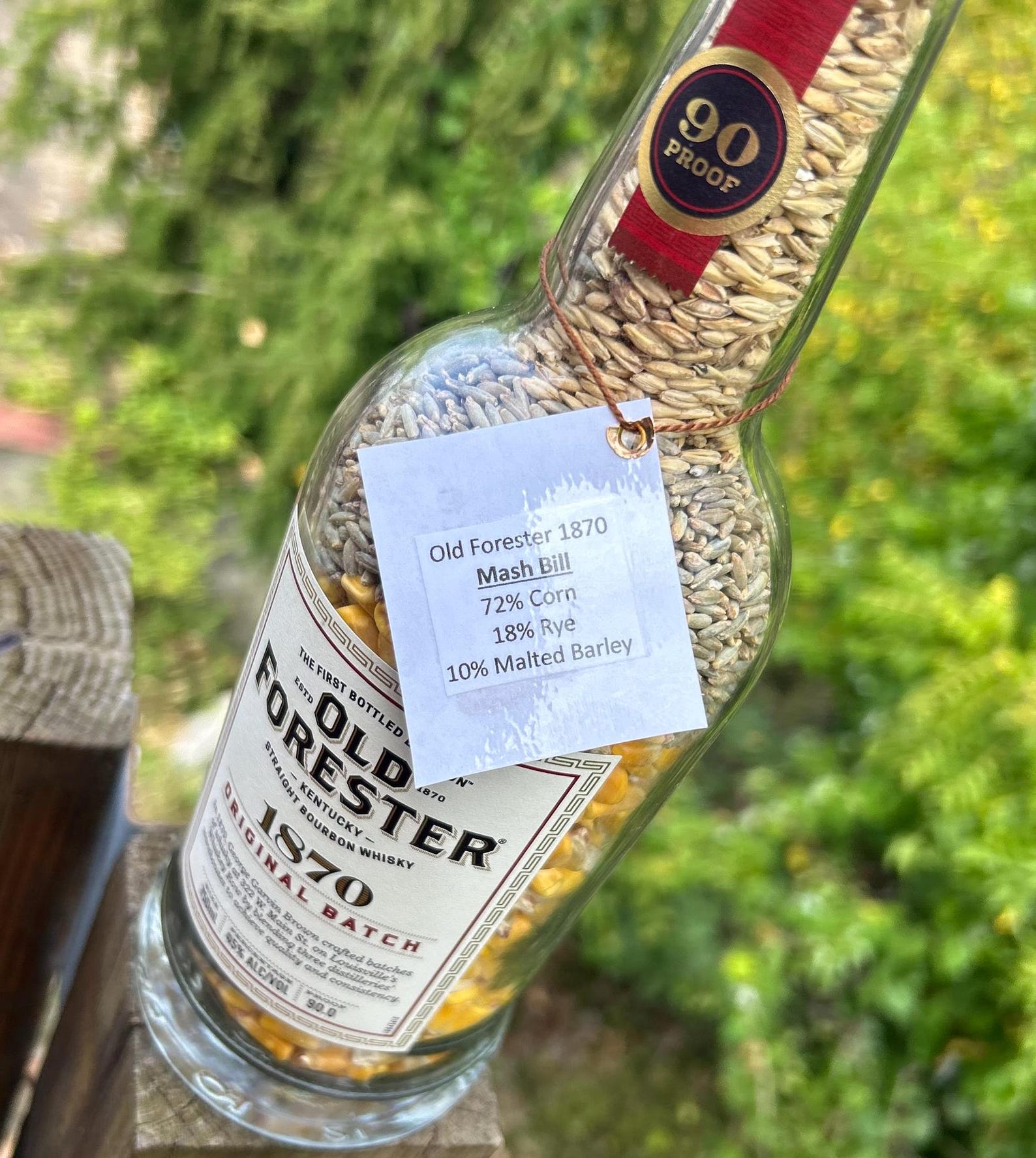Old Forester 1870 Mash Bill Visualization Bottle - Etsy