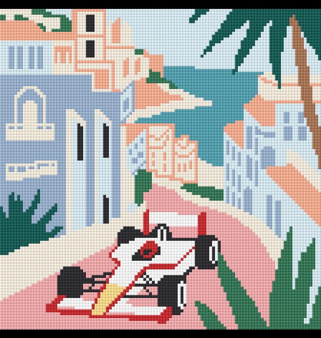 Monte Carlo, Monaco Needlepoint Painted Canvas 8x8 - Etsy