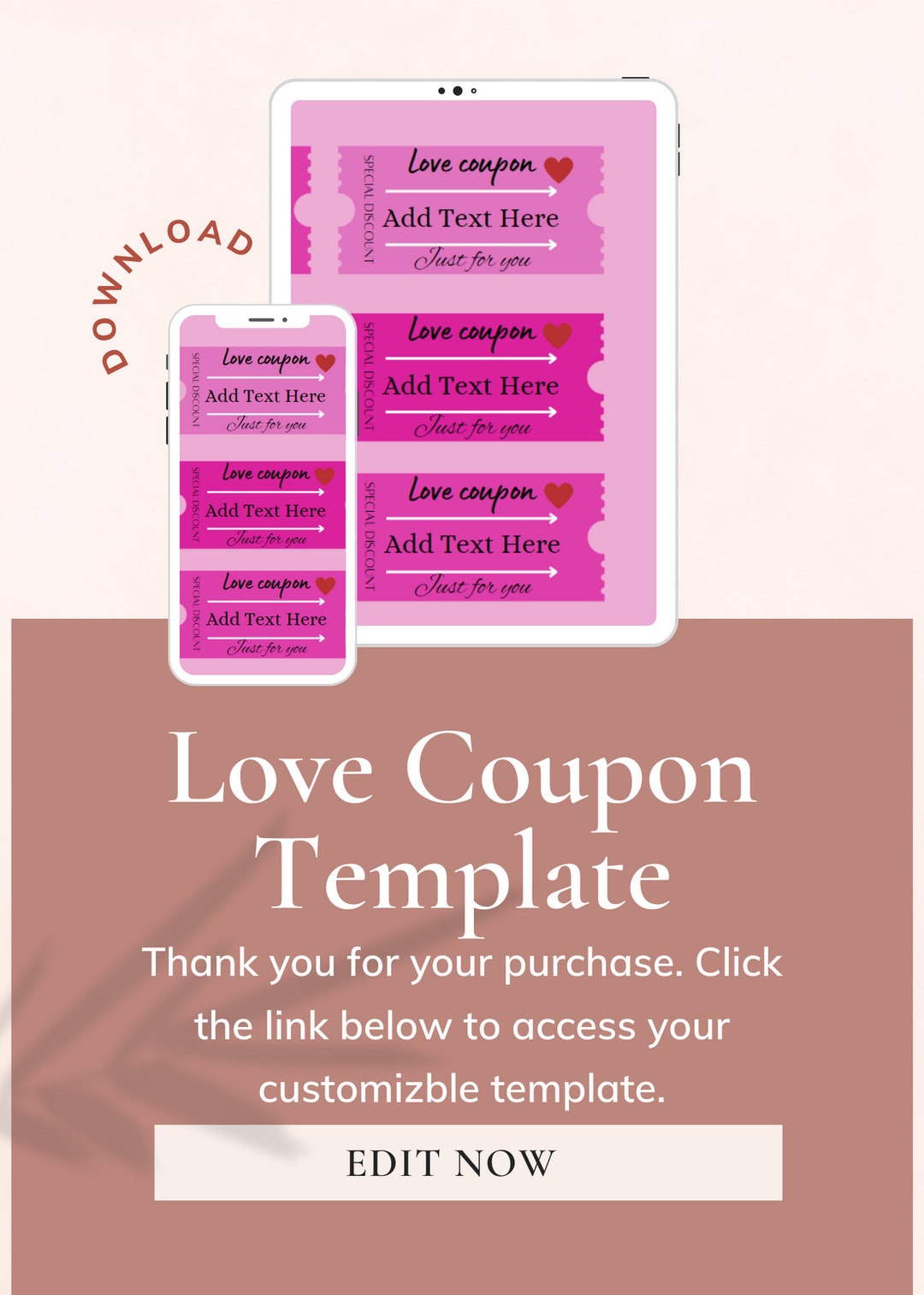 Customizable Love Coupon, Valentine's Day Gifts - Etsy