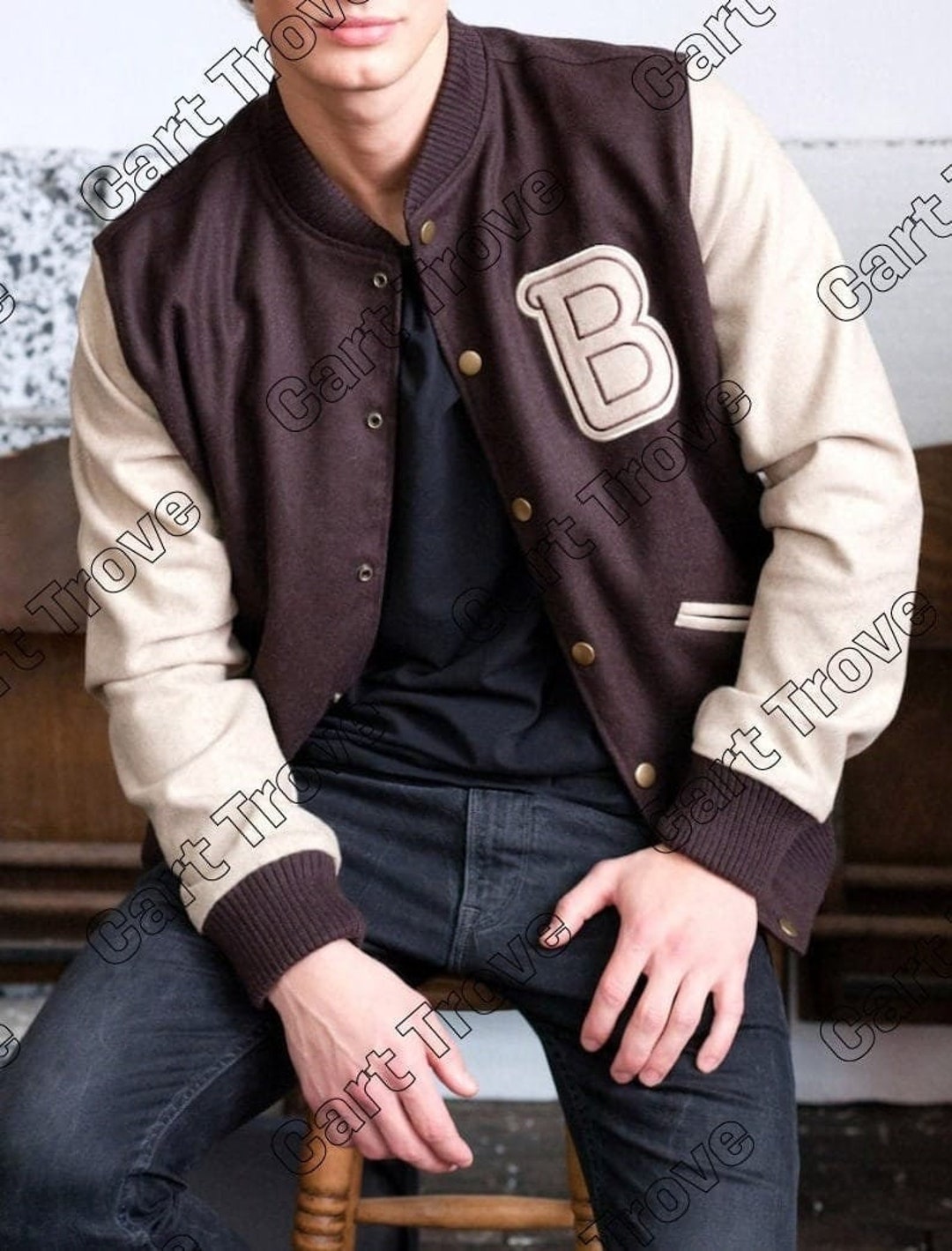 Men's Hotline Miami Flight Brown Varsity Bomber Jacket Men Handmade ...