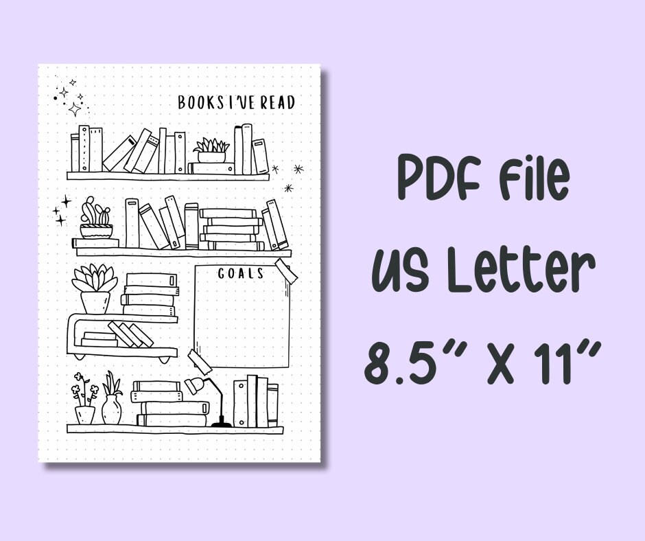 Bookshelf Printable / Books Ive Read / Book Tracker / Reading Tracker ...