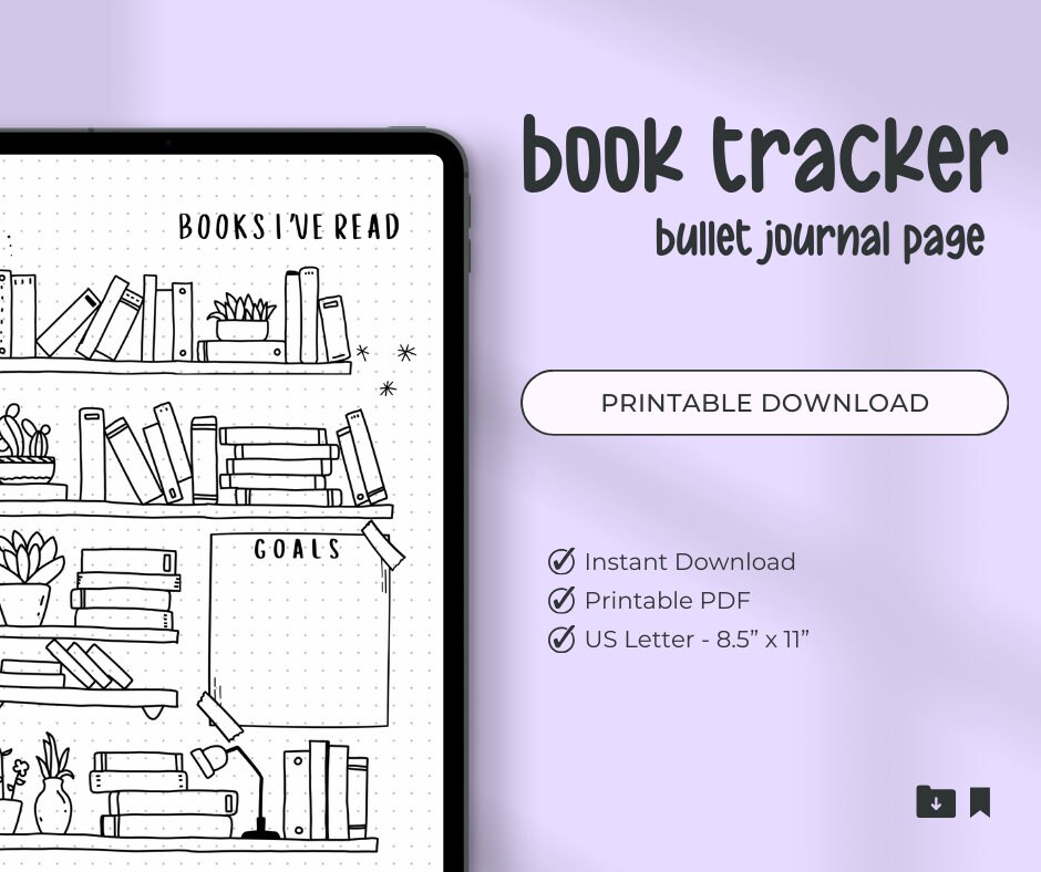 Bookshelf Printable / Books Ive Read / Book Tracker / Reading Tracker ...