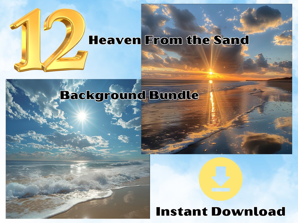 Heaven Bundle Images, 12 Editable Funeral Program Files, Celebration of ...