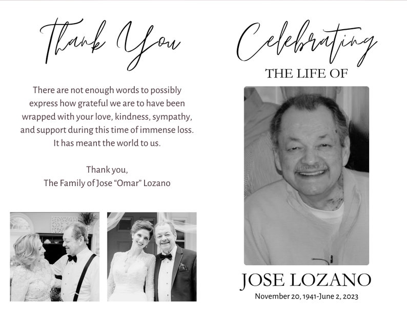 Funeral Program Template, Simple Funeral Memorial Program Printable ...