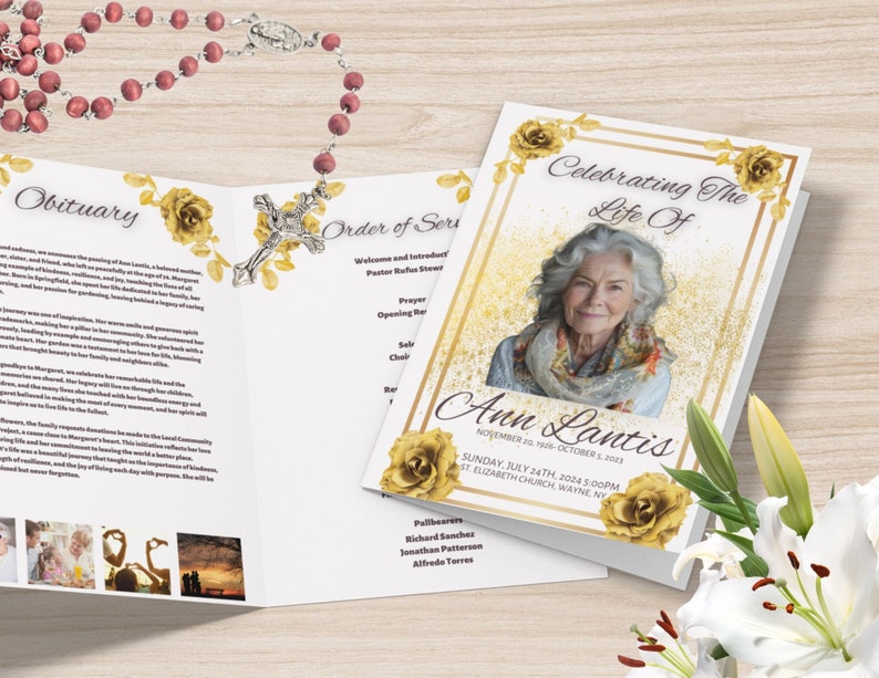Funeral Program, Funeral Program Template. Obituary, Obituary Template ...